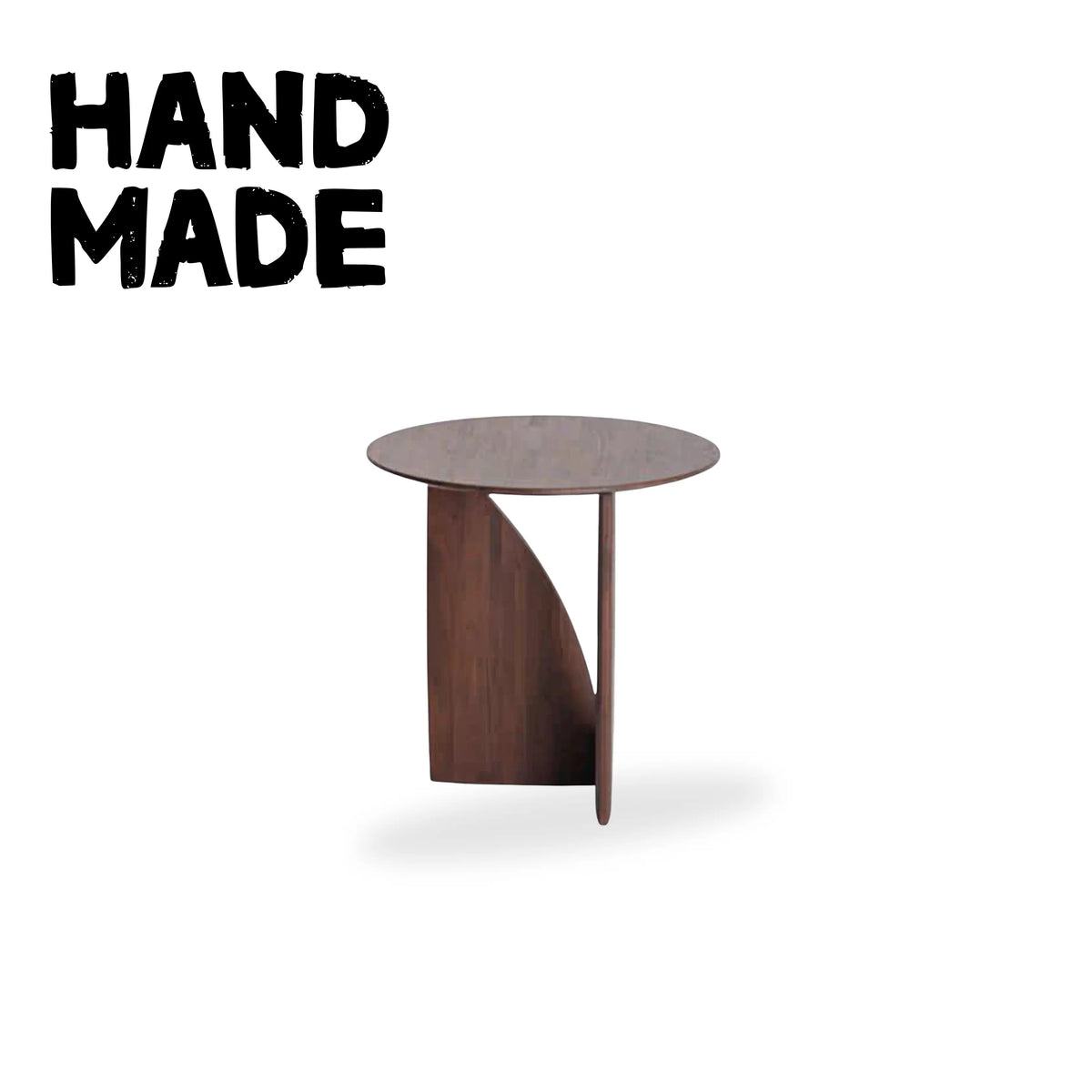 20'' Iris Side Table With Walnut Finish - Luxury Wood Tables