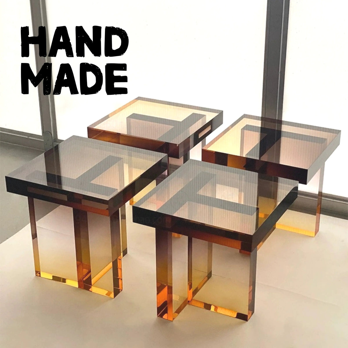 Gradient Acrylic Coffee Table - Luxury Wood Tables