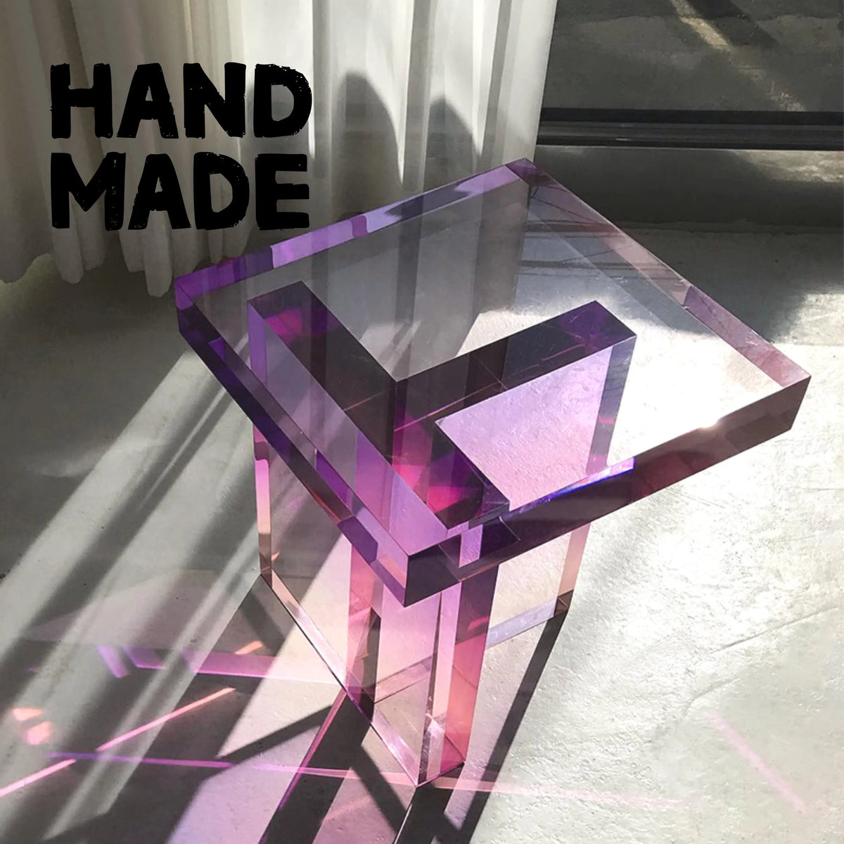 Gradient Acrylic Coffee Table - Luxury Wood Tables