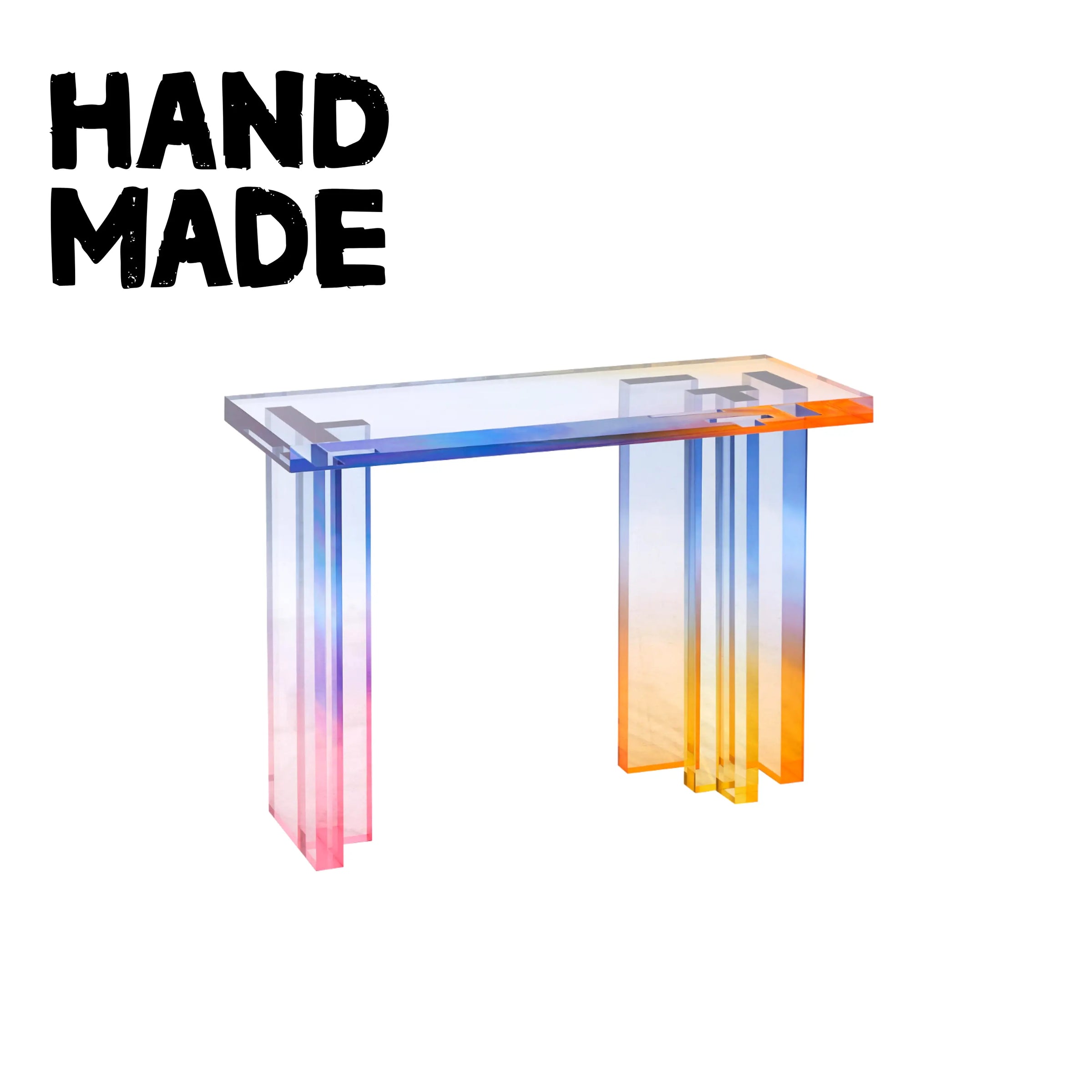 Gradient Acrylic Lucite Coffee Table - Luxury Wood Tables