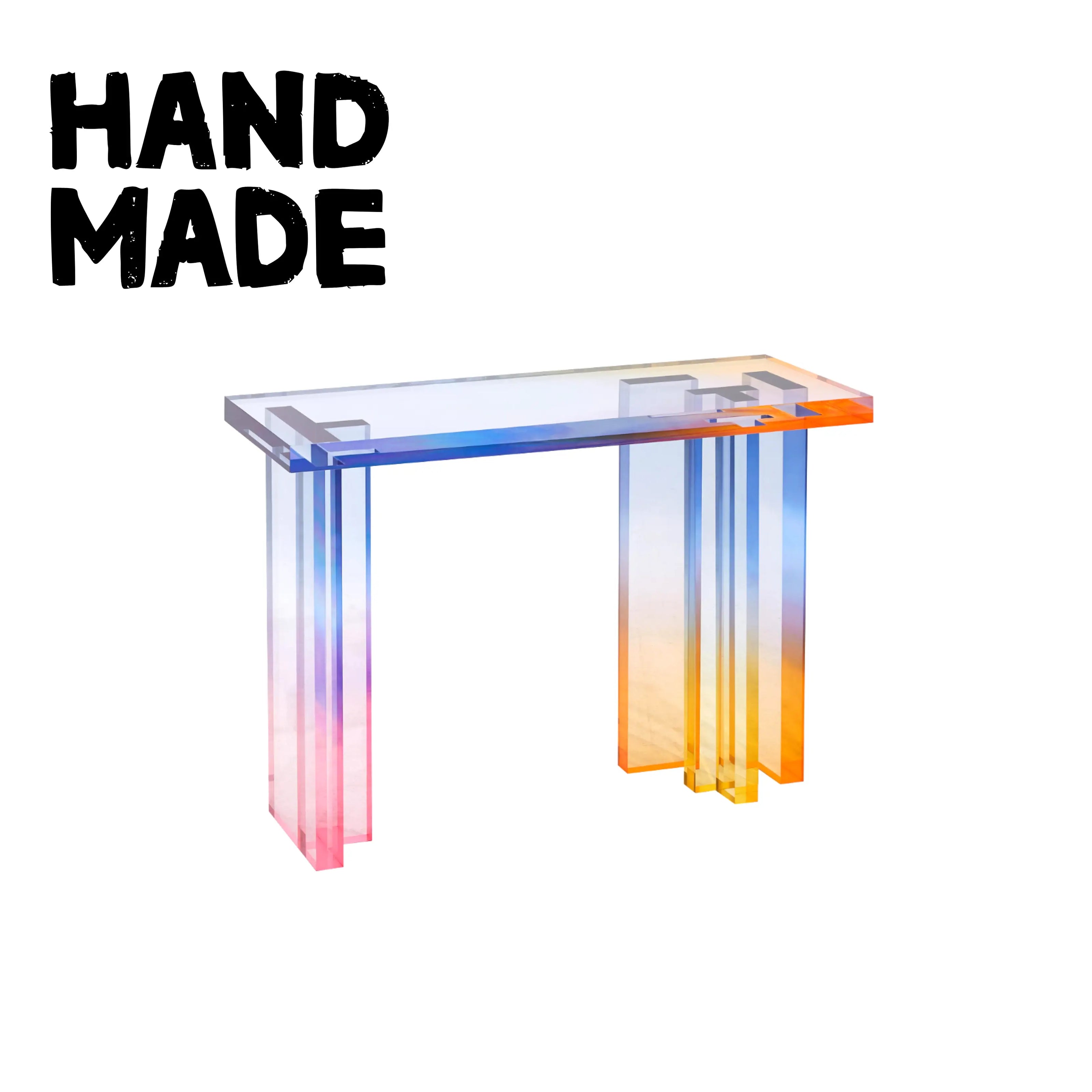 Gradient Acrylic Lucite Coffee Table - Luxury Wood Tables