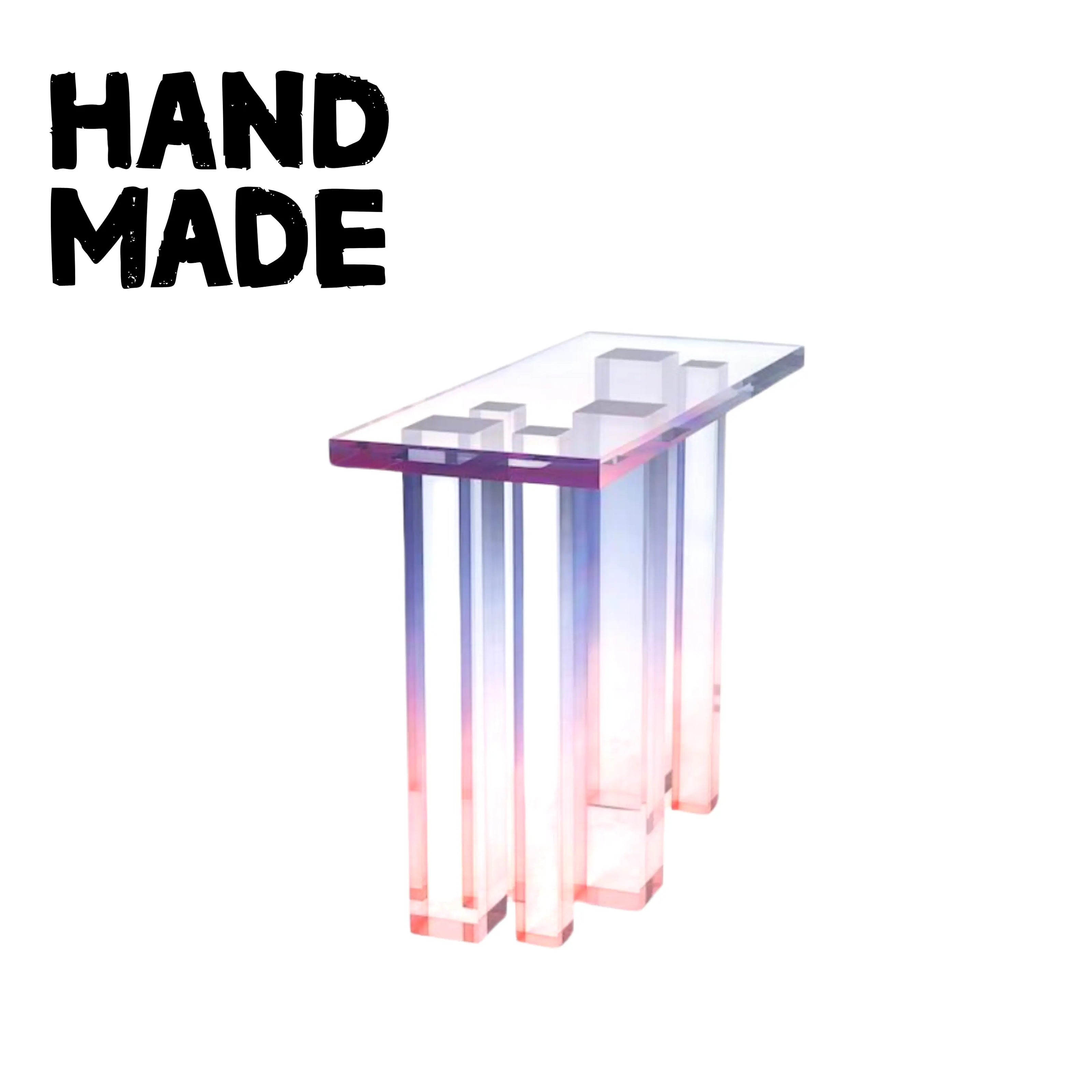 Gradient Acrylic Lucite Coffee Table - Luxury Wood Tables