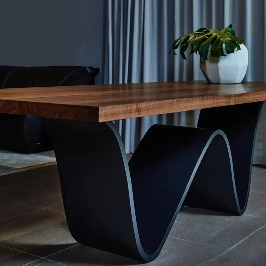 Live edge Acacia Wood Dining Table Kauri Bree e Onda – Luxury Wood Tables